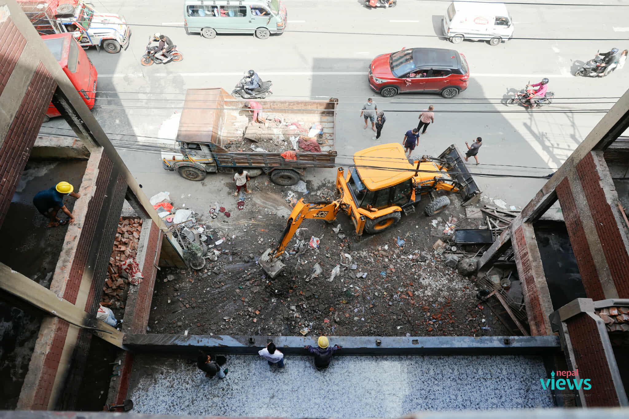 Maintenance work going on at Bouddha’s Police Circle (Photos) | Nepal ...