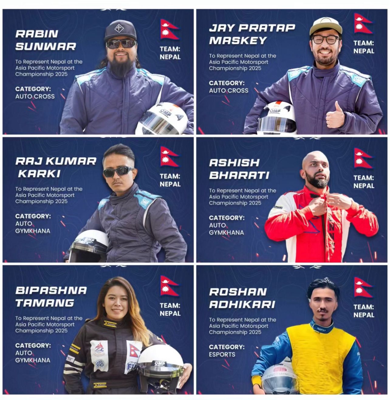 Six Nepali Racers gear up for Asia-Pacific Motorsports Championship in ...