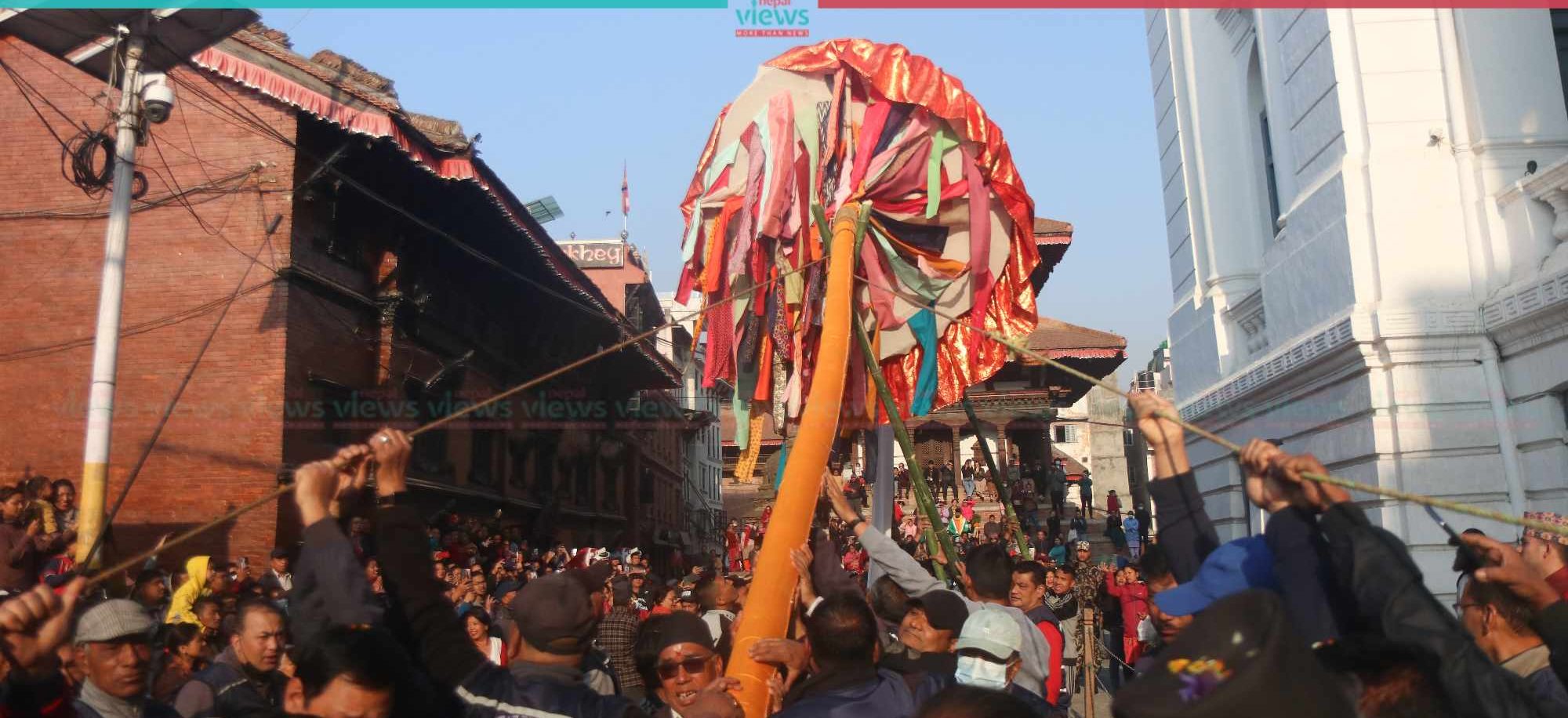 Holi begins with installation of 'Chir' (Photo Feature) | Nepal Views ...