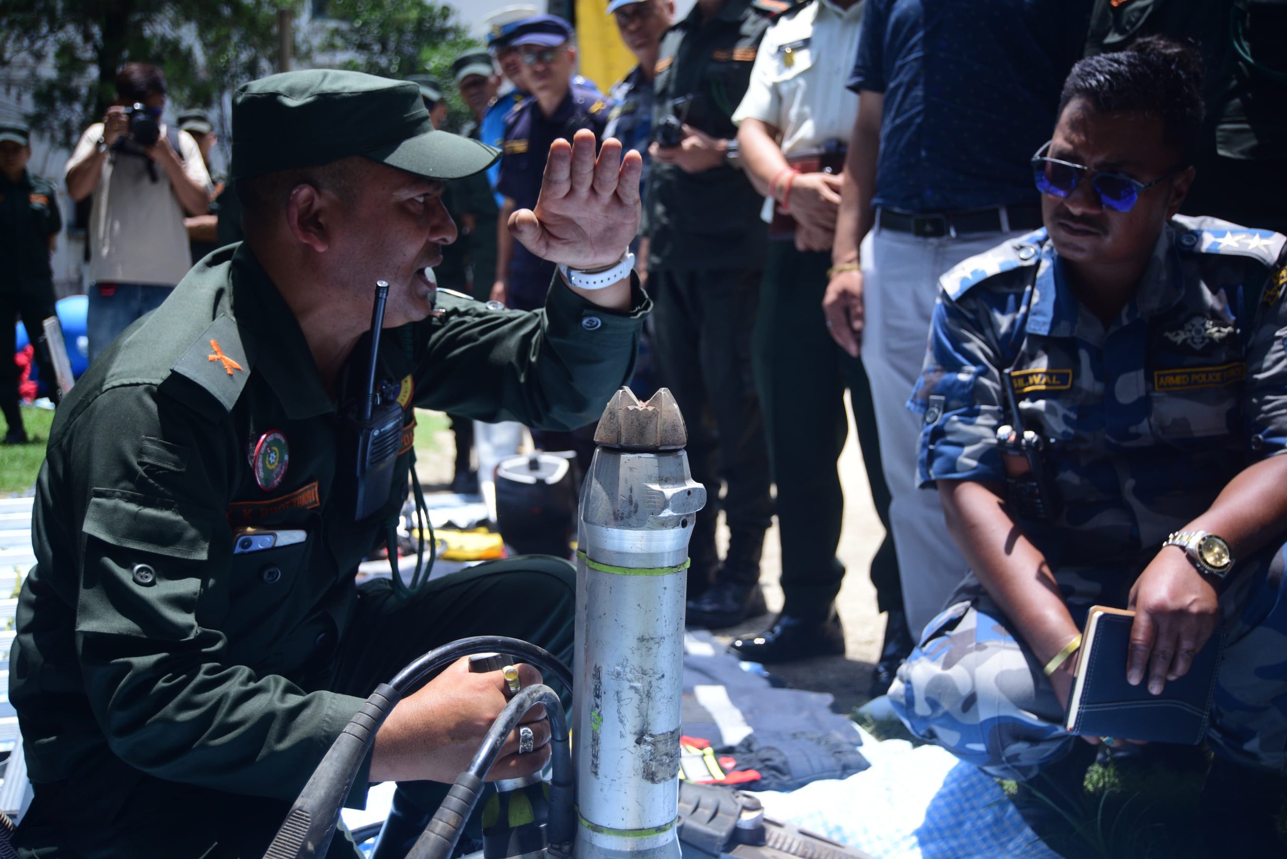 Joint demonstration of disaster management equipment at Bagdurbar ...