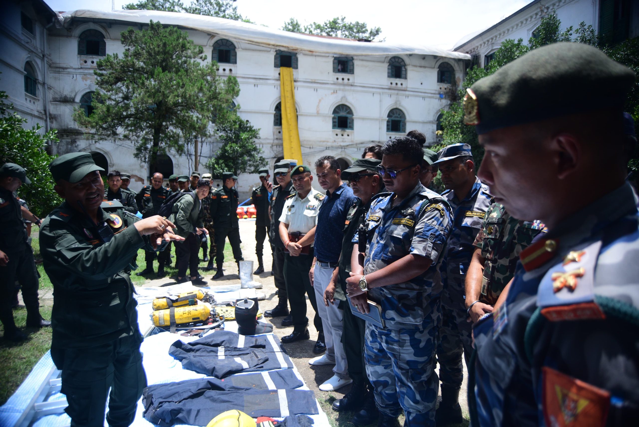 Joint demonstration of disaster management equipment at Bagdurbar ...