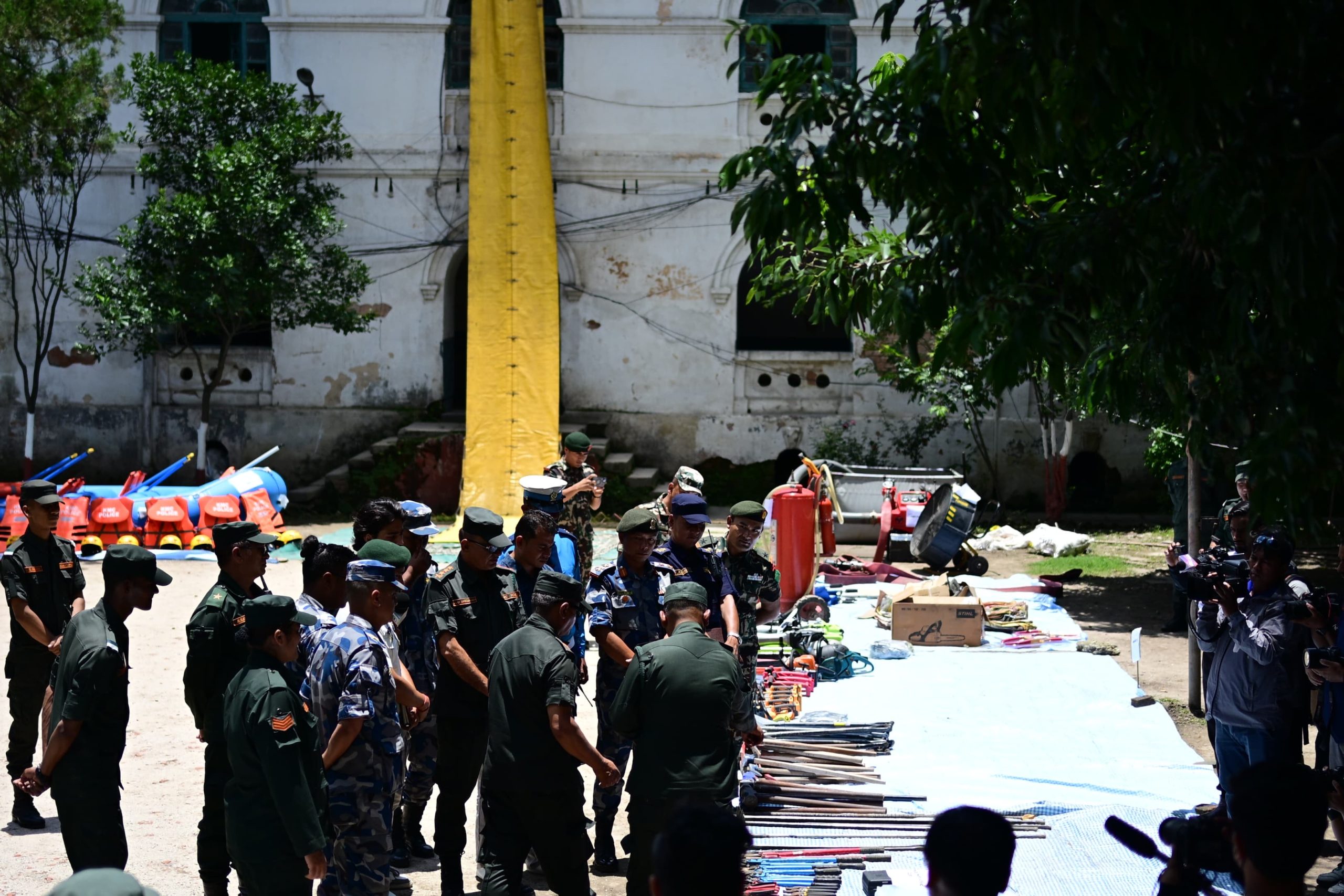 Joint demonstration of disaster management equipment at Bagdurbar ...