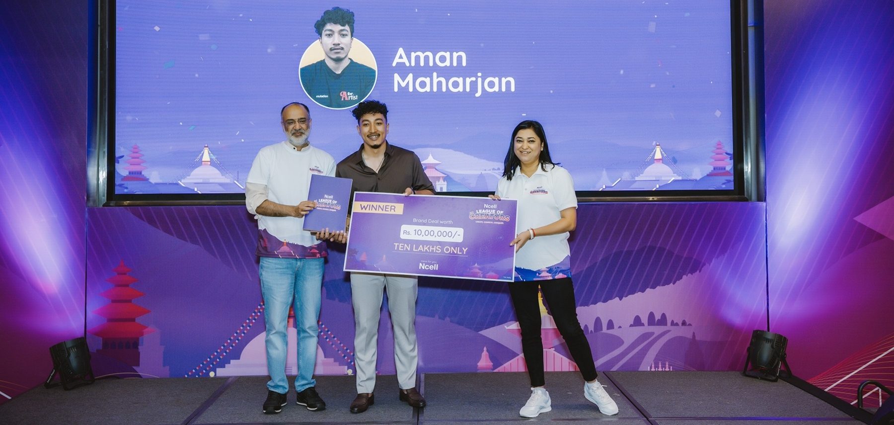 Ncell ‘League of Creators’: Aman wins Ncell brand deal worth Rs. 1 ...