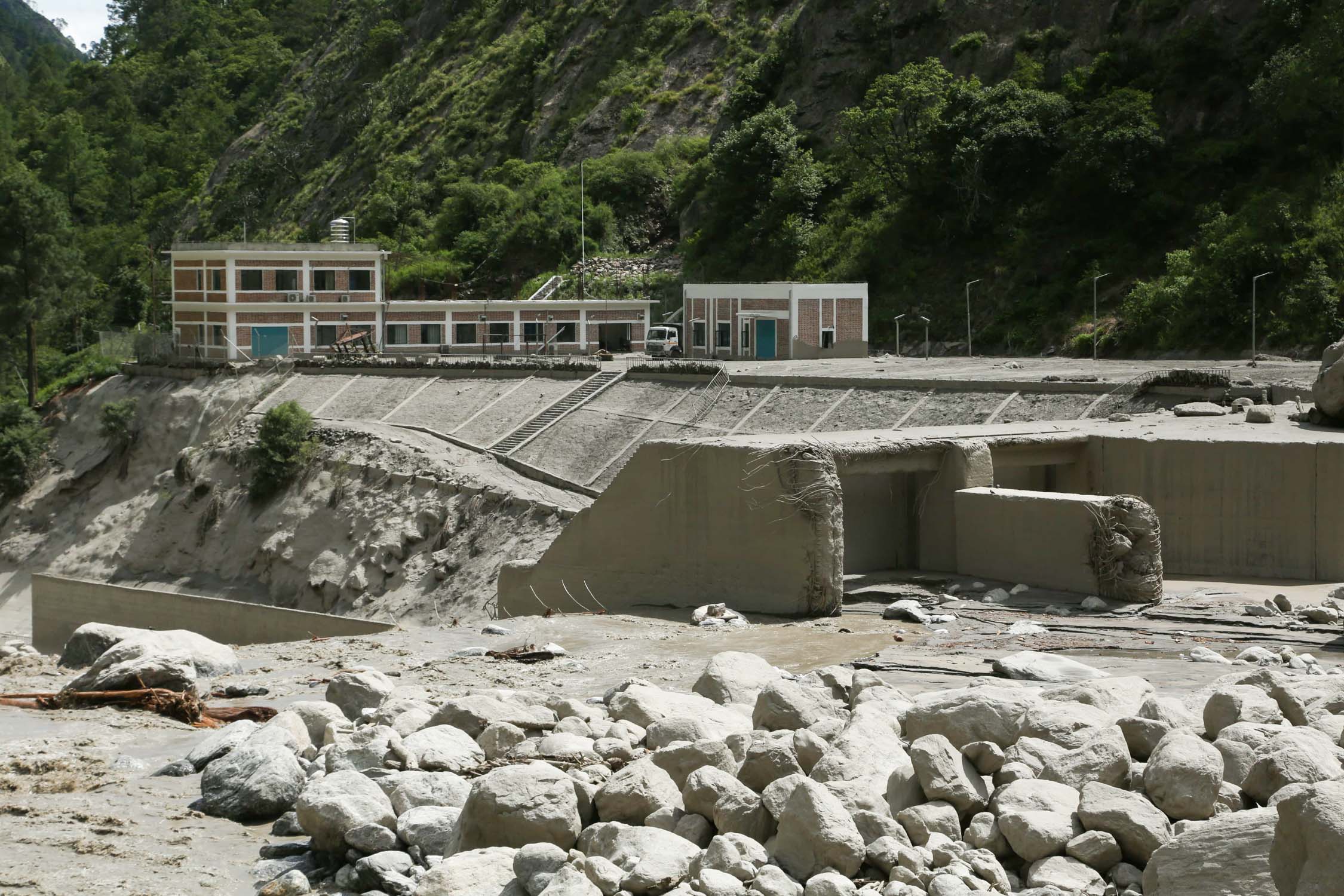 Rasuwa Customs Office destroyed in massive flood (Photos) | Nepal Views ...