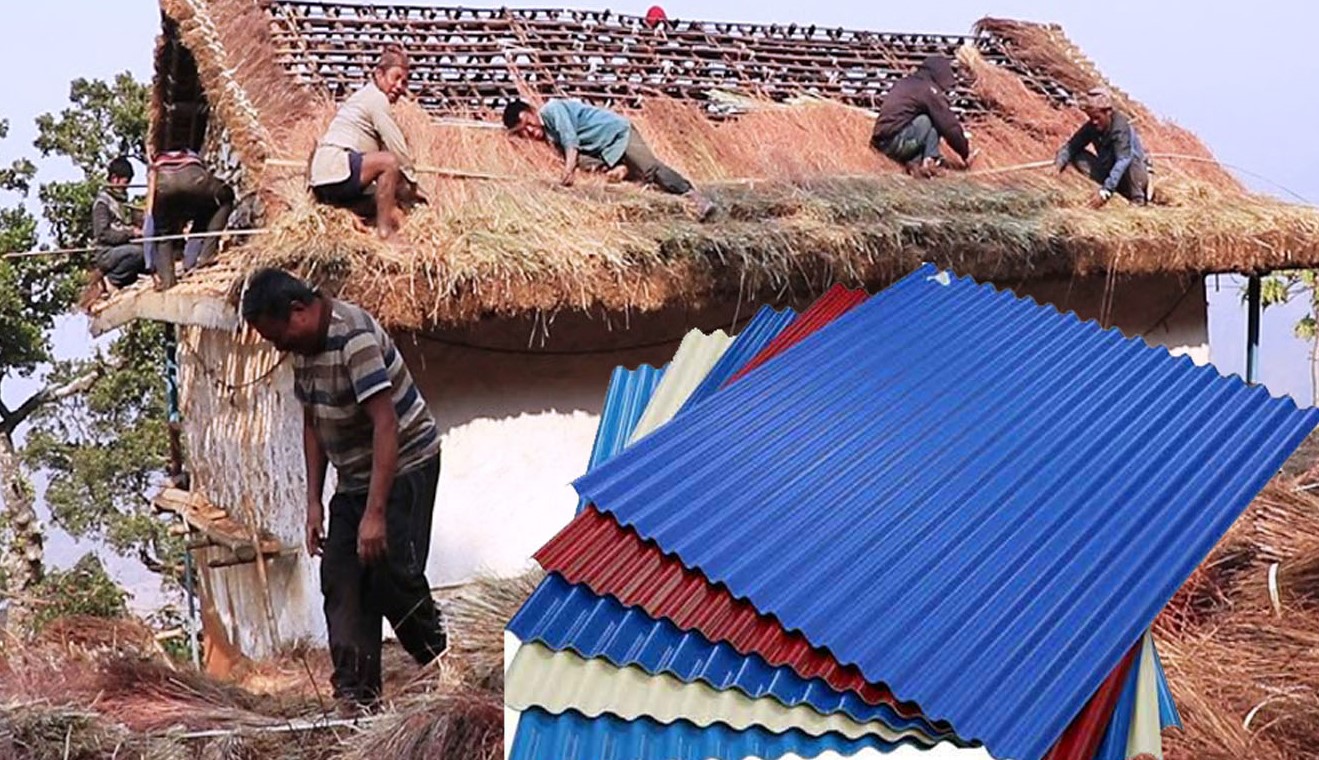 रोल्पाका तीन हजार बढी घरमा खरको छाना हटाएर जस्तापाता | Nepal Views ...